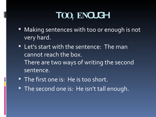 Too, enough | PPT