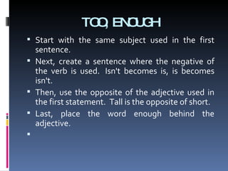 Too, enough | PPT
