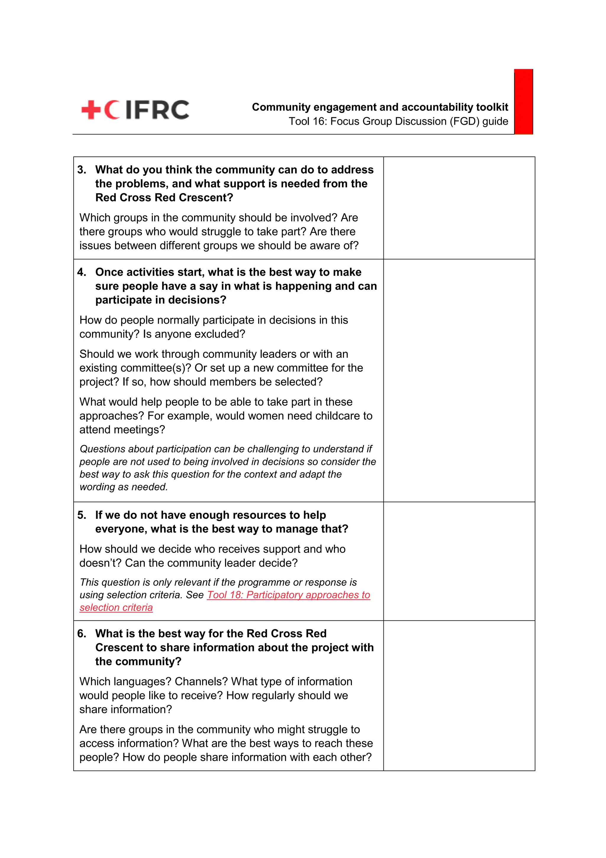Focus Group Discussion Guide | DOCX