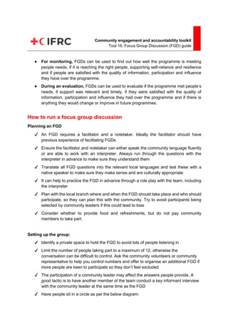Focus Group Discussion Guide | DOCX