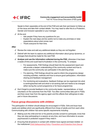 Focus Group Discussion Guide | PDF