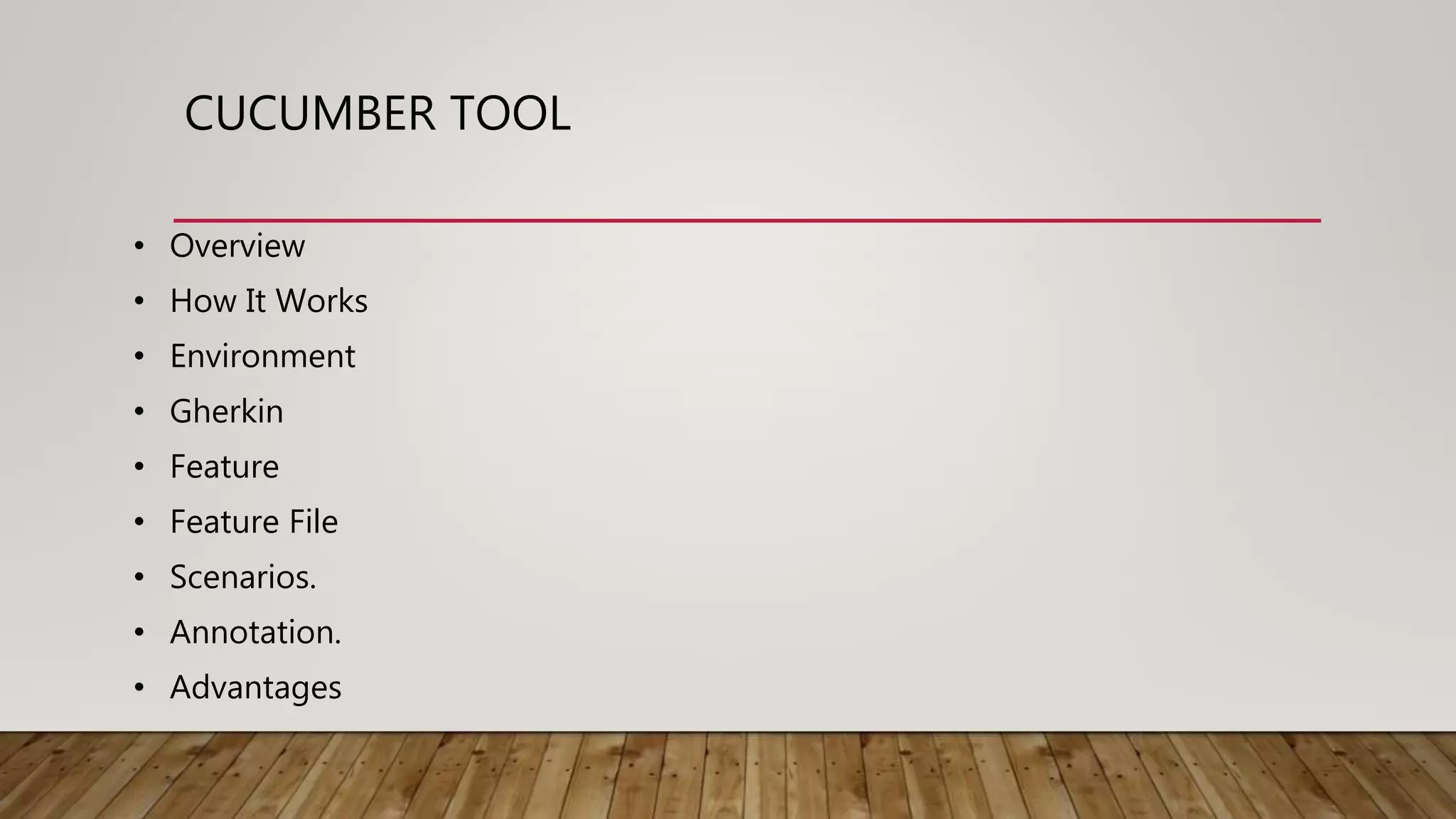 Cucumber Tool | PPTX