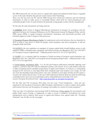 The EU Programme for Employment and Social Innovation. EaSI at a glance ...