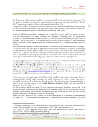 The EU Programme for Employment and Social Innovation. EaSI at a glance ...