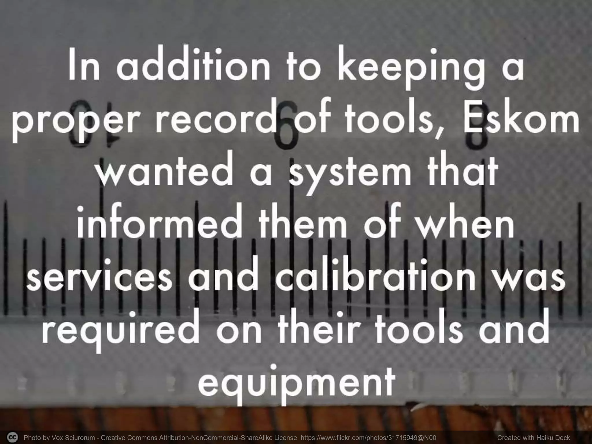 Tool management system | PPTX