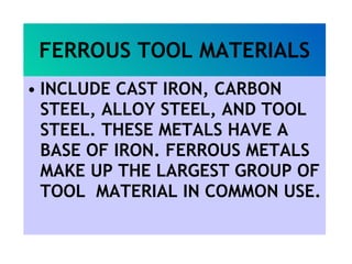 Tool Materials | PPT