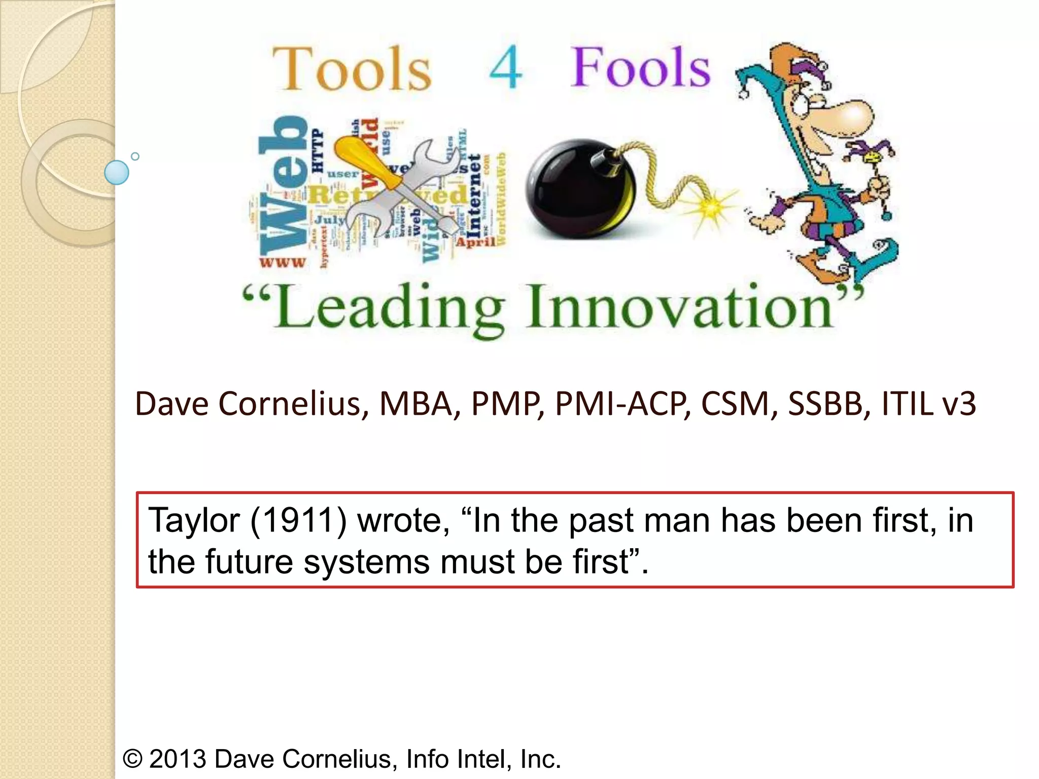 Tools 4 Fools: Leading Innovation | PPTX