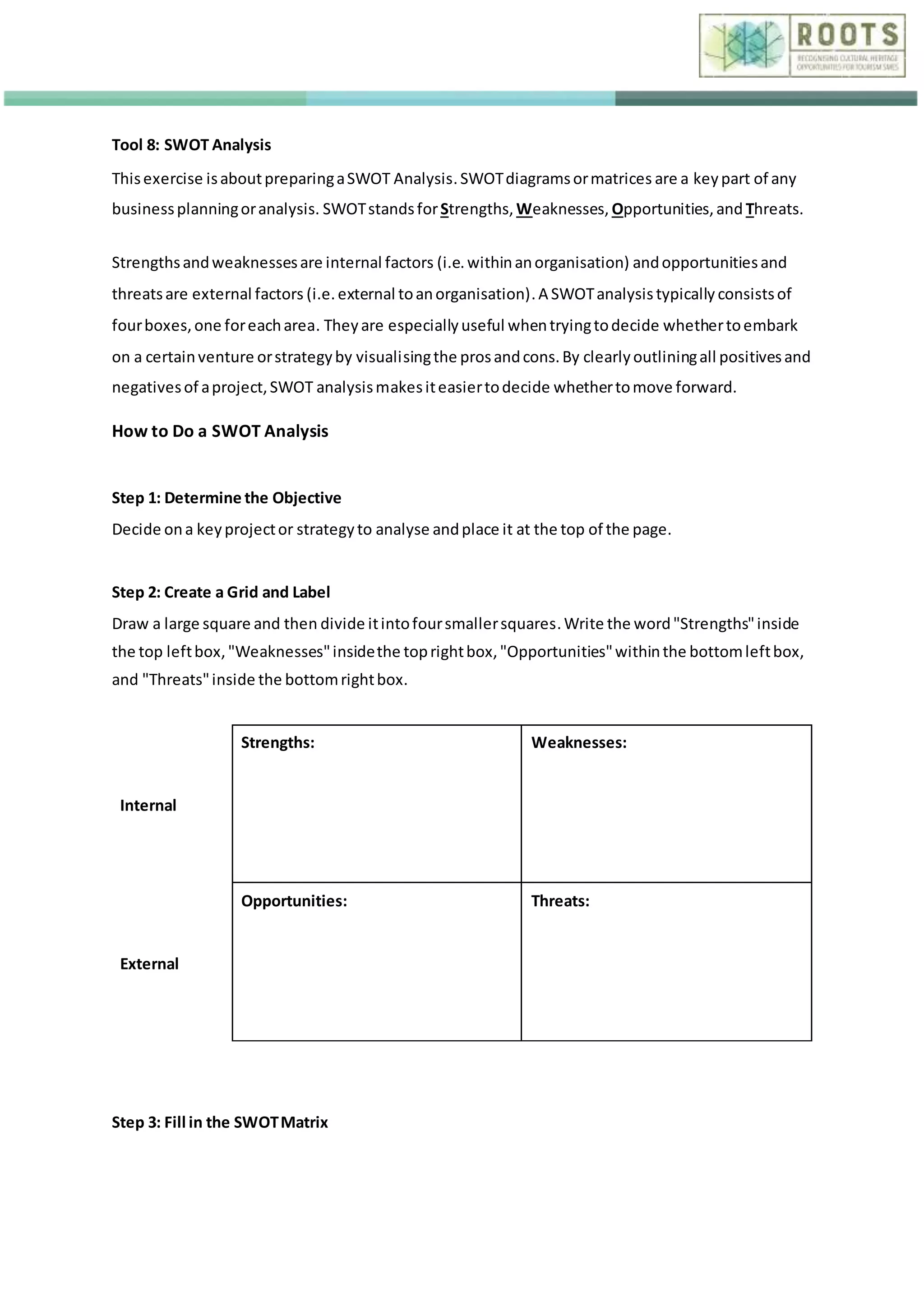 Tool 8 swot analysis | DOCX
