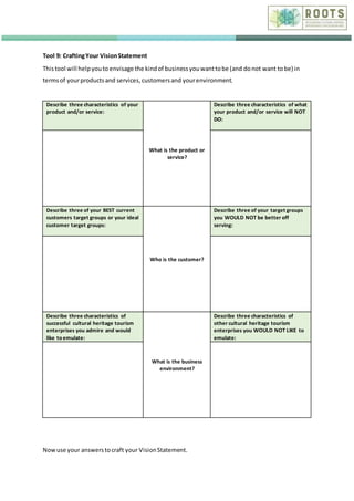Tool 9 crafting your vision statement | DOCX