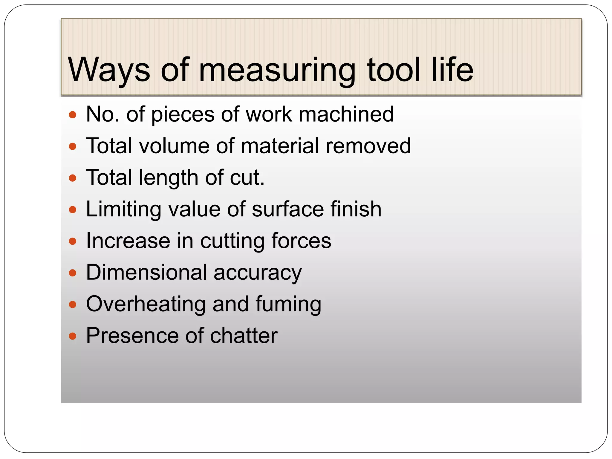 Tool Wear and Tool Life | PPTX