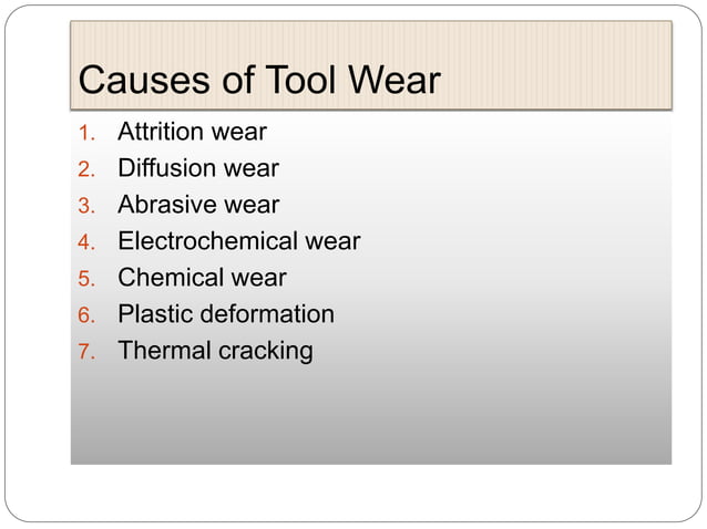 Tool Wear and Tool Life | PPTX