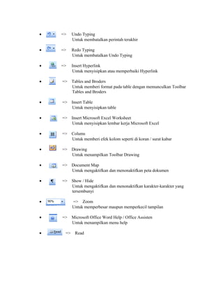 Tool bar standard | DOC