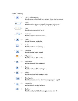 Tool bar standard | DOC