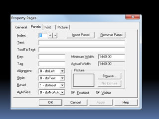 Toolbar, statusbar, coolbar in vb | PPTX