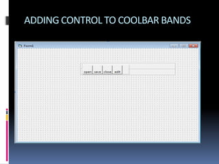 Toolbar, statusbar, coolbar in vb | PPTX