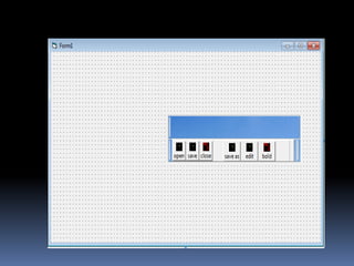 Toolbar, statusbar, coolbar in vb | PPTX
