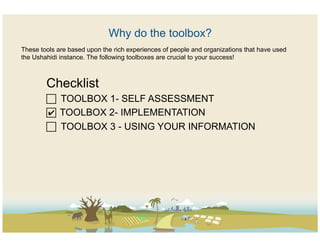Ushahidi Toolbox - Implementation | PPT
