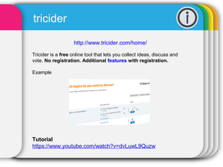 Toolbox Brainstorming: tricider | PPT