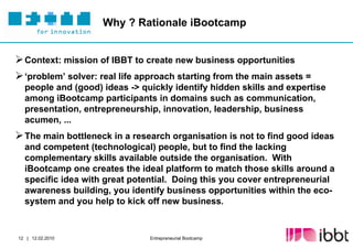 Toolbox Entrepreneurial Bootcamp Ppt Final | PDF | Startups | Business