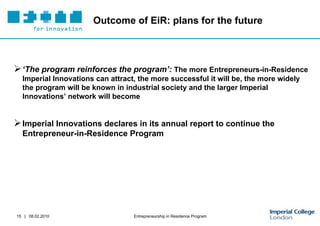 Toolbox Entrepreneurship In Residence Ppt Final | PDF