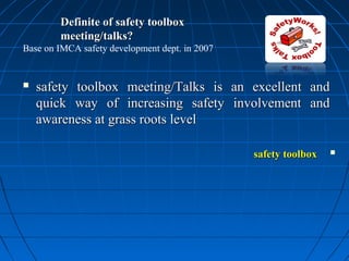 safety Toolbox meeting | PPT