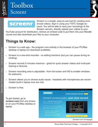 Toolbox screenr high | PDF