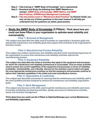 Tool Box Talk - CMRP exam recommendations | PDF