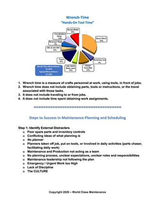 Tool Box Talk - Maintenance Planning and Scheduling | PDF | Business ...