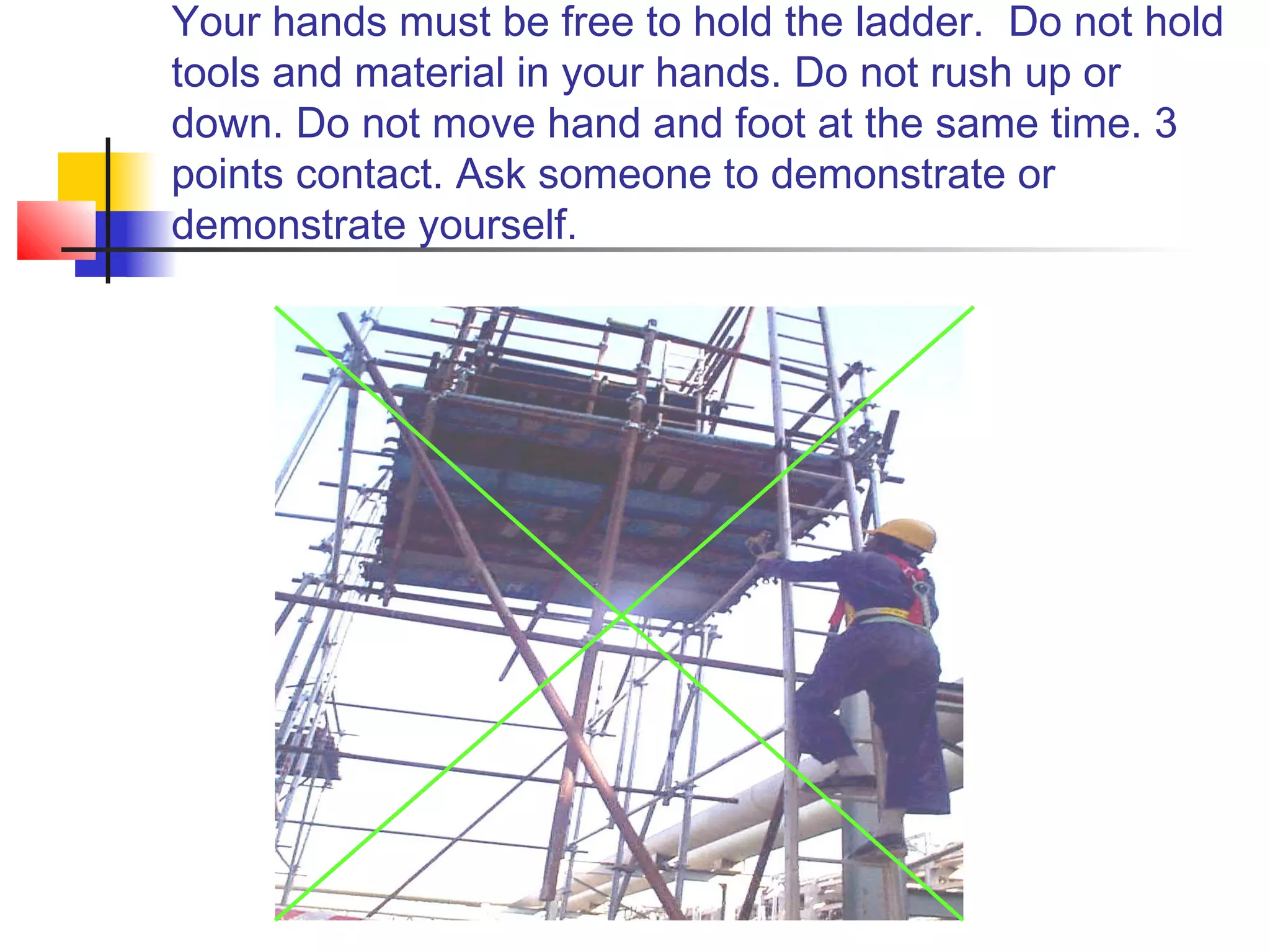 Tool box talk work at height on scaffold presentation | PPT