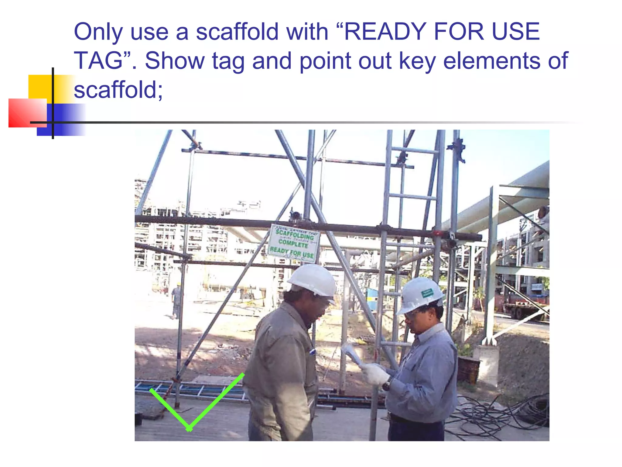 Tool box talk work at height on scaffold presentation | PPT