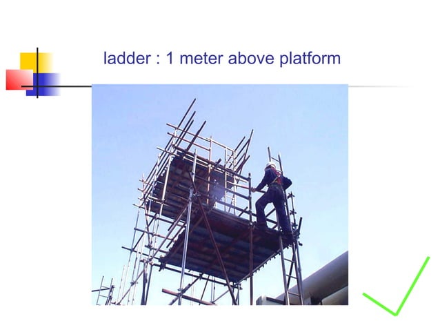 Tool box talk work at height on scaffold presentation | PPT