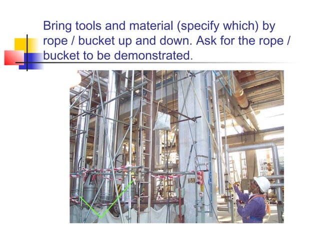 Tool box talk work at height on scaffold presentation | PPT