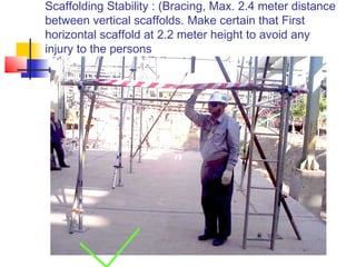 Tool box talk work at height on scaffold presentation | PPT