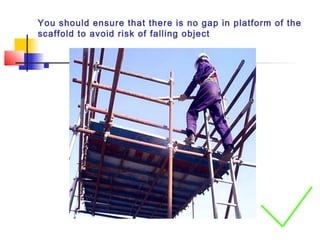 Tool box talk work at height on scaffold presentation | PPT