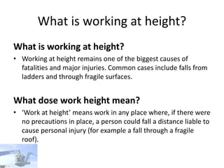 Toolbox Talk-Working at height | PPTX