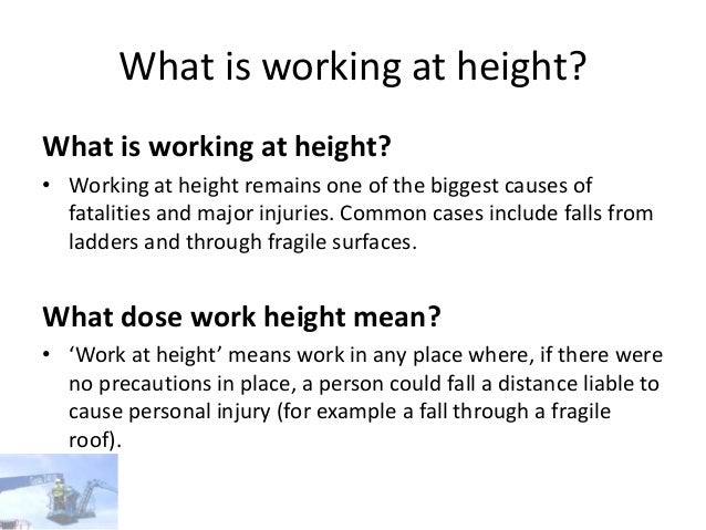 Toolbox Talk-Working at height
