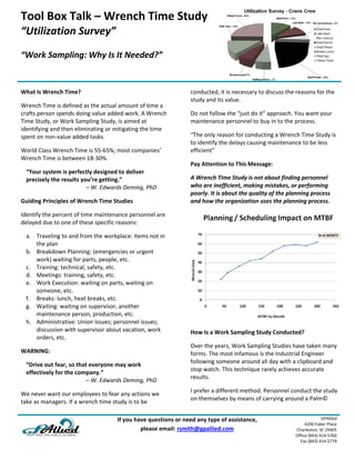 Tool Box Talk - Maintenance Wrench Time | PDF