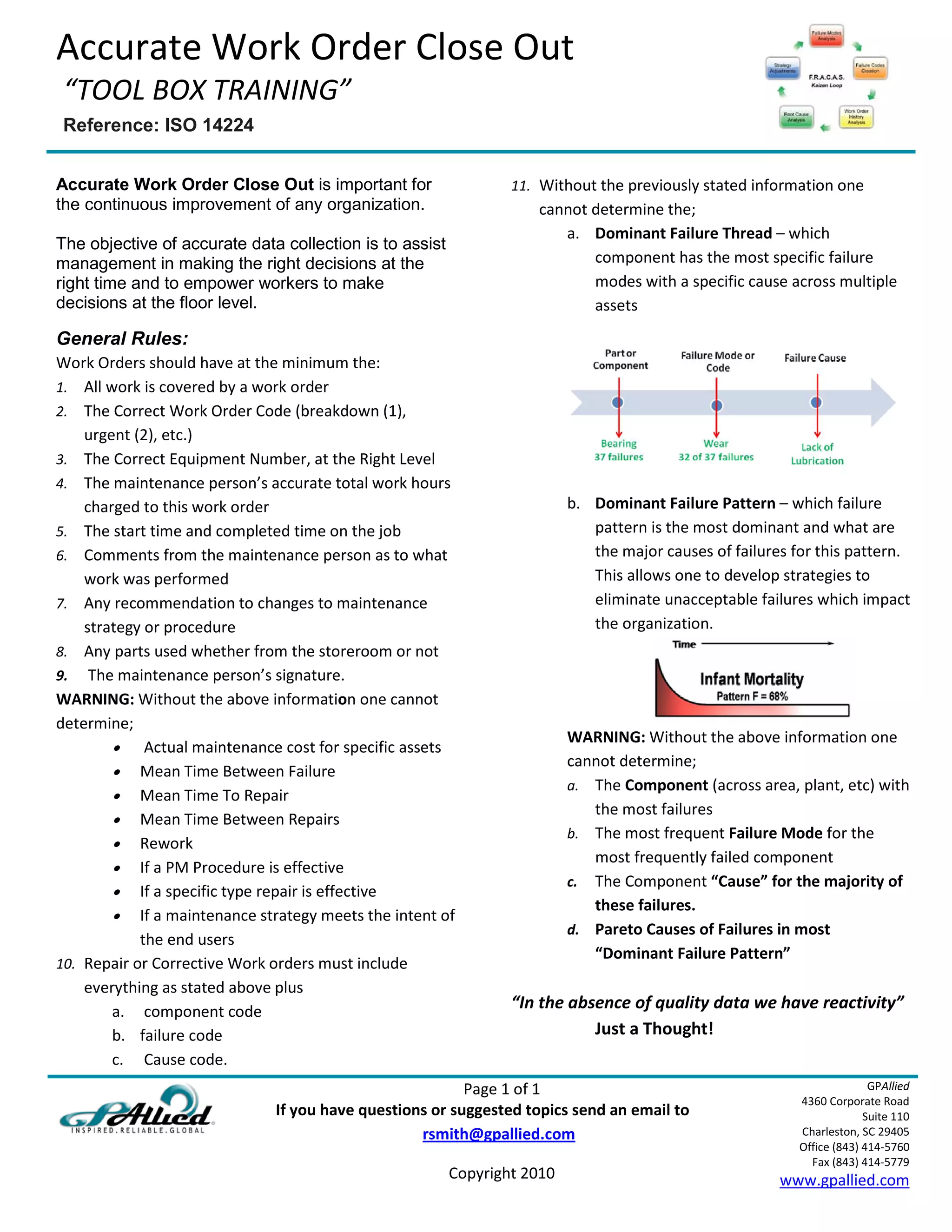 Tool Box Training - Work Order Close Out(1) | PDF