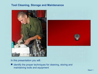 Tool cleaning, storage, and maintenance | PPT