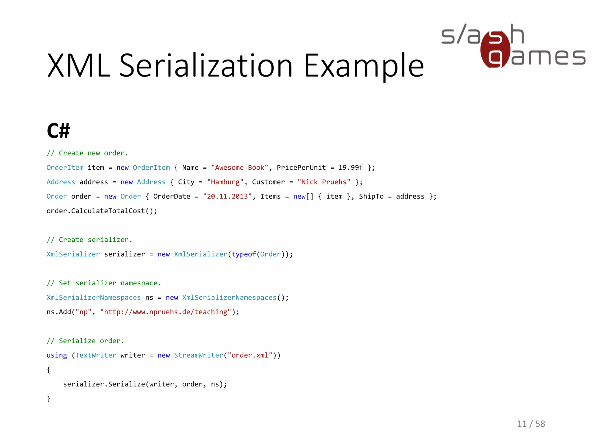 Tool Development 05 - XML Schema, INI, JSON, YAML | PPT