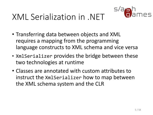 Tool Development 05 - XML Schema, INI, JSON, YAML | PPT
