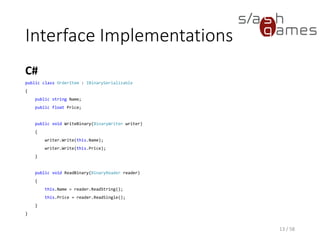 Tool Development 06 - Binary Serialization, Worker Threads | PPT