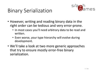 Tool Development 06 - Binary Serialization, Worker Threads | PPT