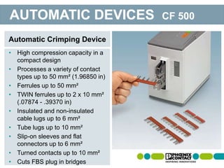 Phoenix Contact's Cutfox 10, Semi automatic wire cutting device | PPT