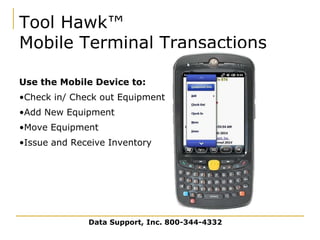 Tool hawk™ Barcode Equipment Tracking Software | PPTX
