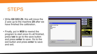 CNC Machine Tool Height Calibration with MASSO | PPT