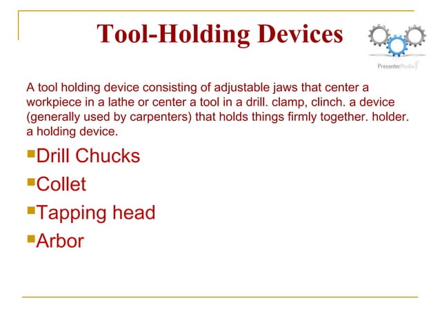 Tool Holding Devices For Milling | PPT