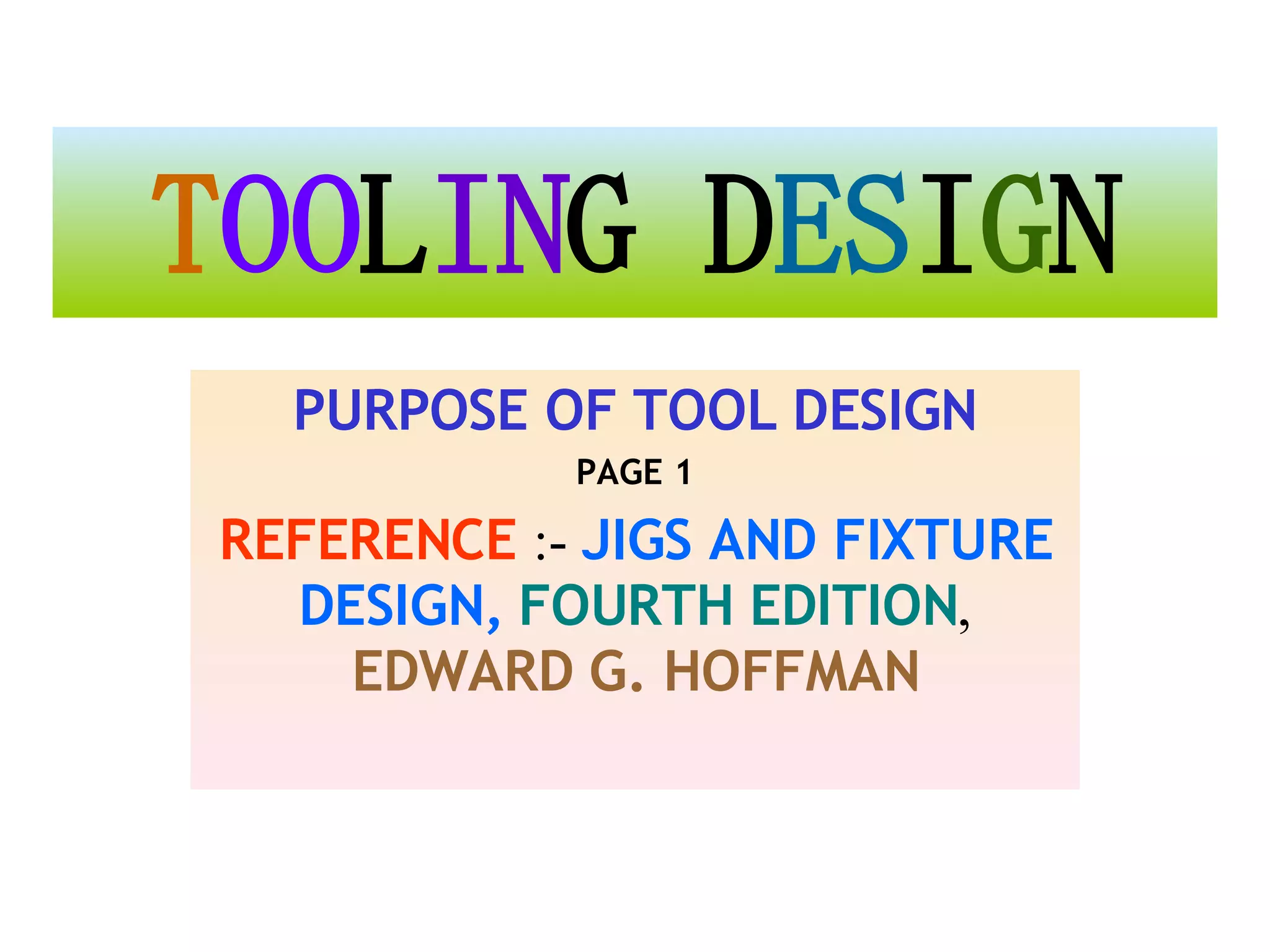 Tooling Design | PPT