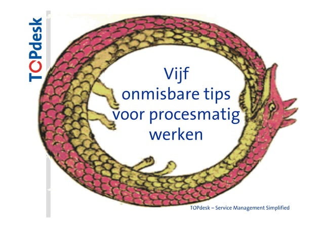 Vijf onmisbare tips voor procesmatig werken - Tooling Event 2009 | PDF