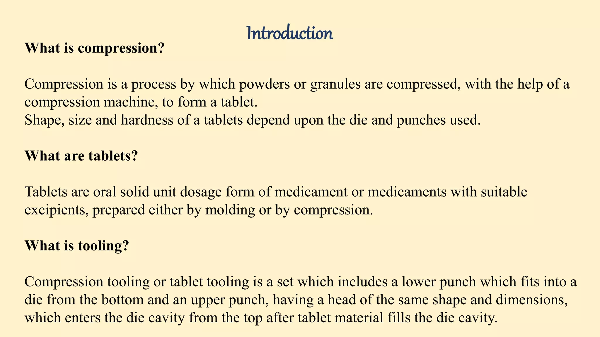 Tooling In Compression | PPTX